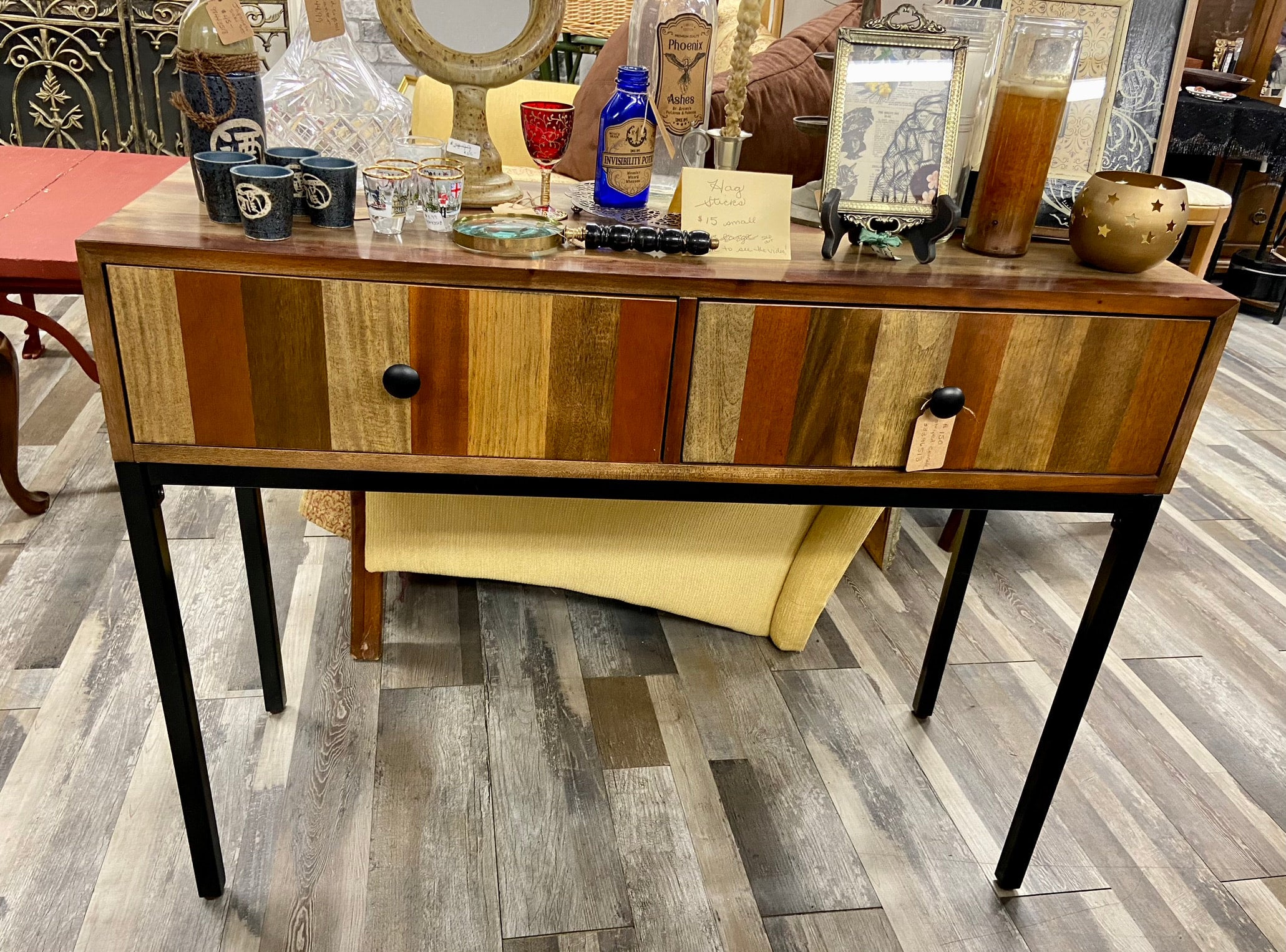 STRIPED CONSOLE TABLE | Antique Moon Emporium - for all of your ...