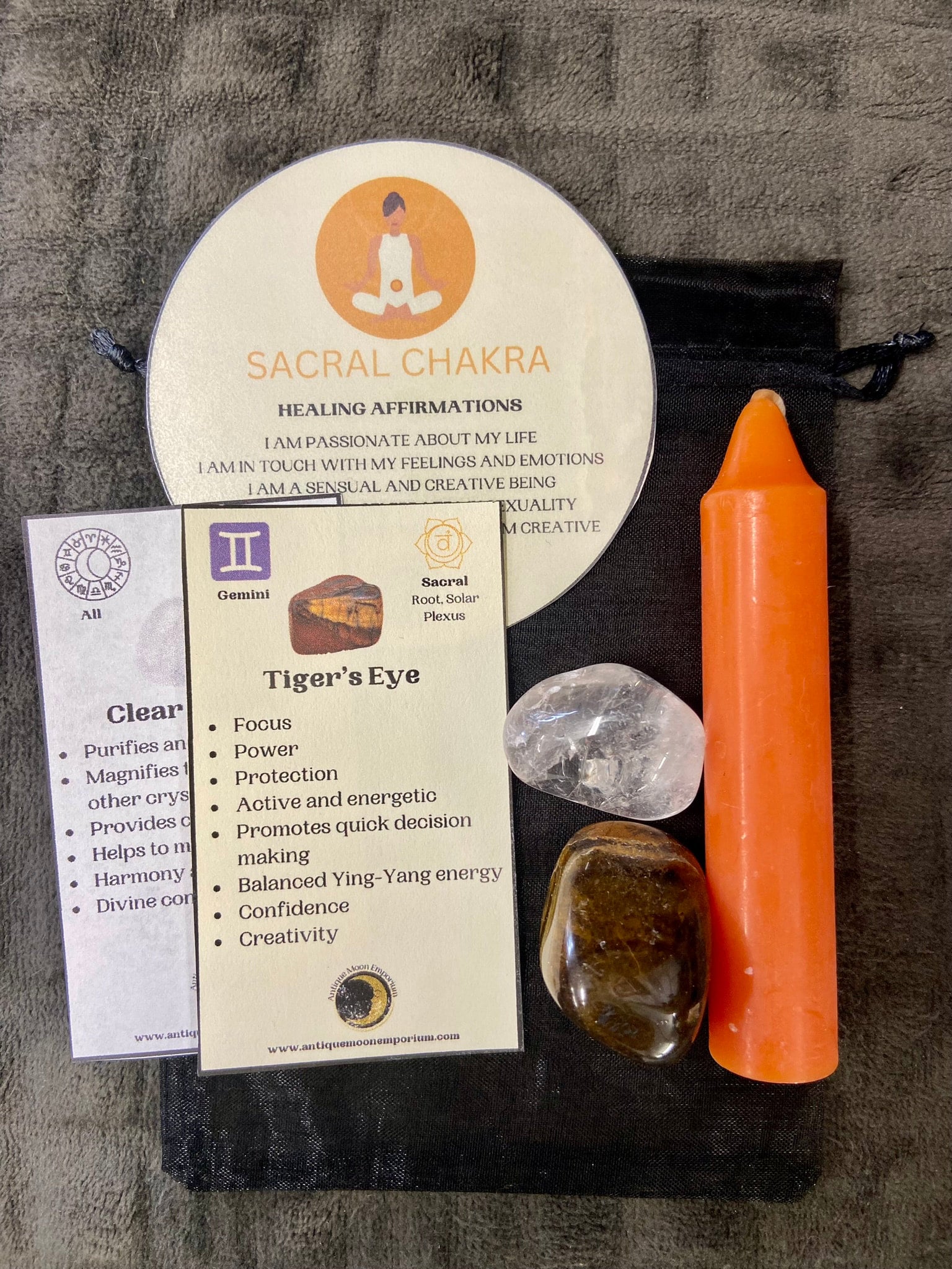 Sacral Chakra strengthening meditation kit | Antique Moon Emporium ...