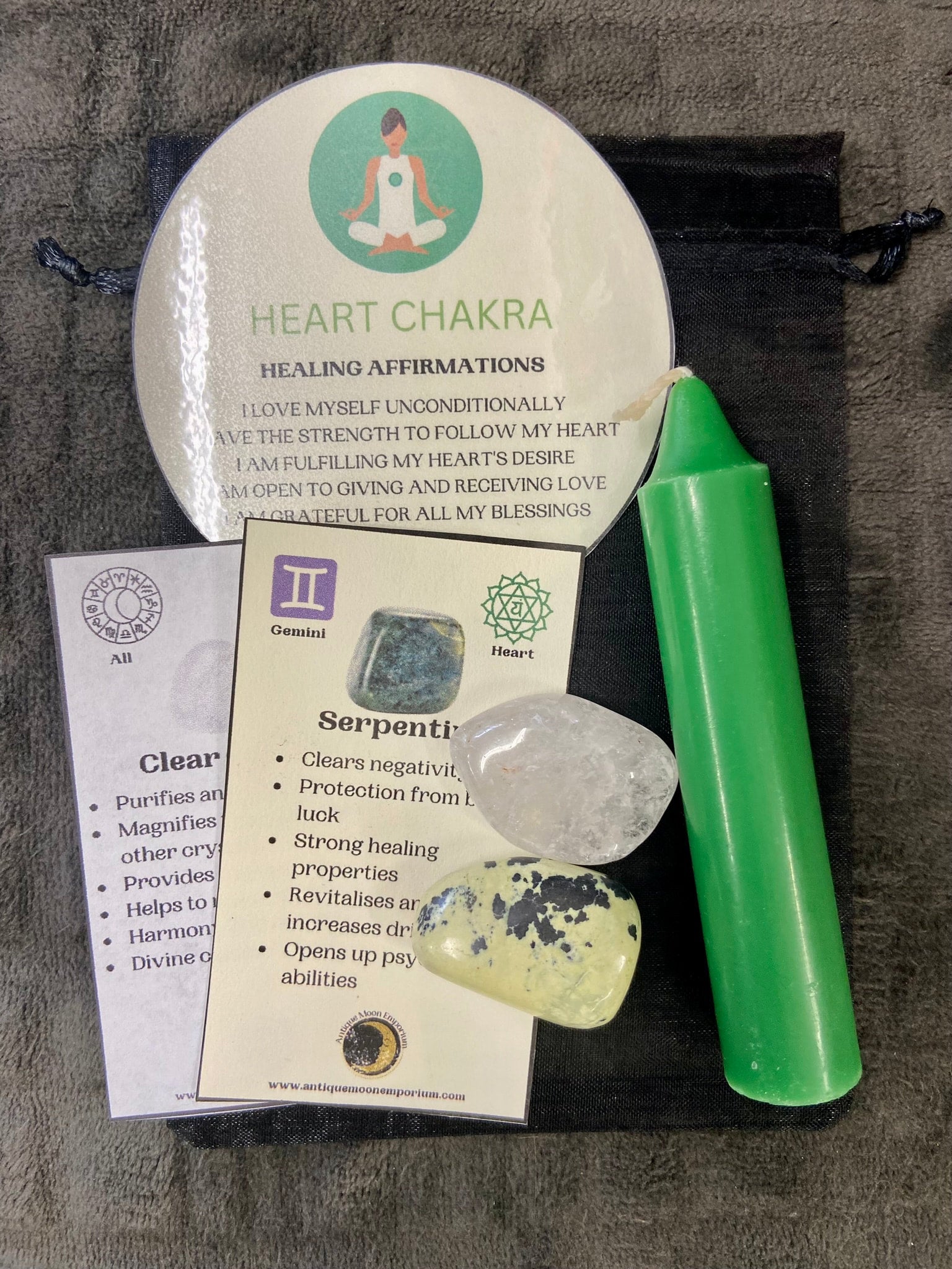 Heart Chakra strengthening meditation kit | Antique Moon Emporium - for ...